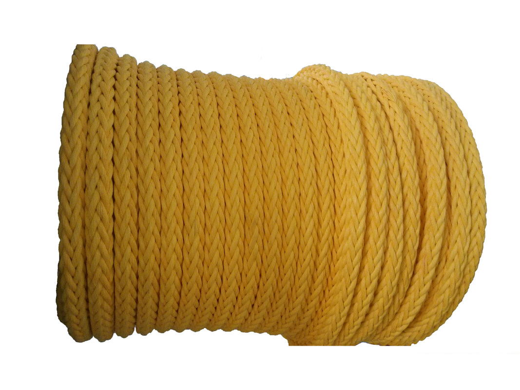 High Tenacity 12 Strand Yellow Color 64mm x 220m Polypropylene Rope ...