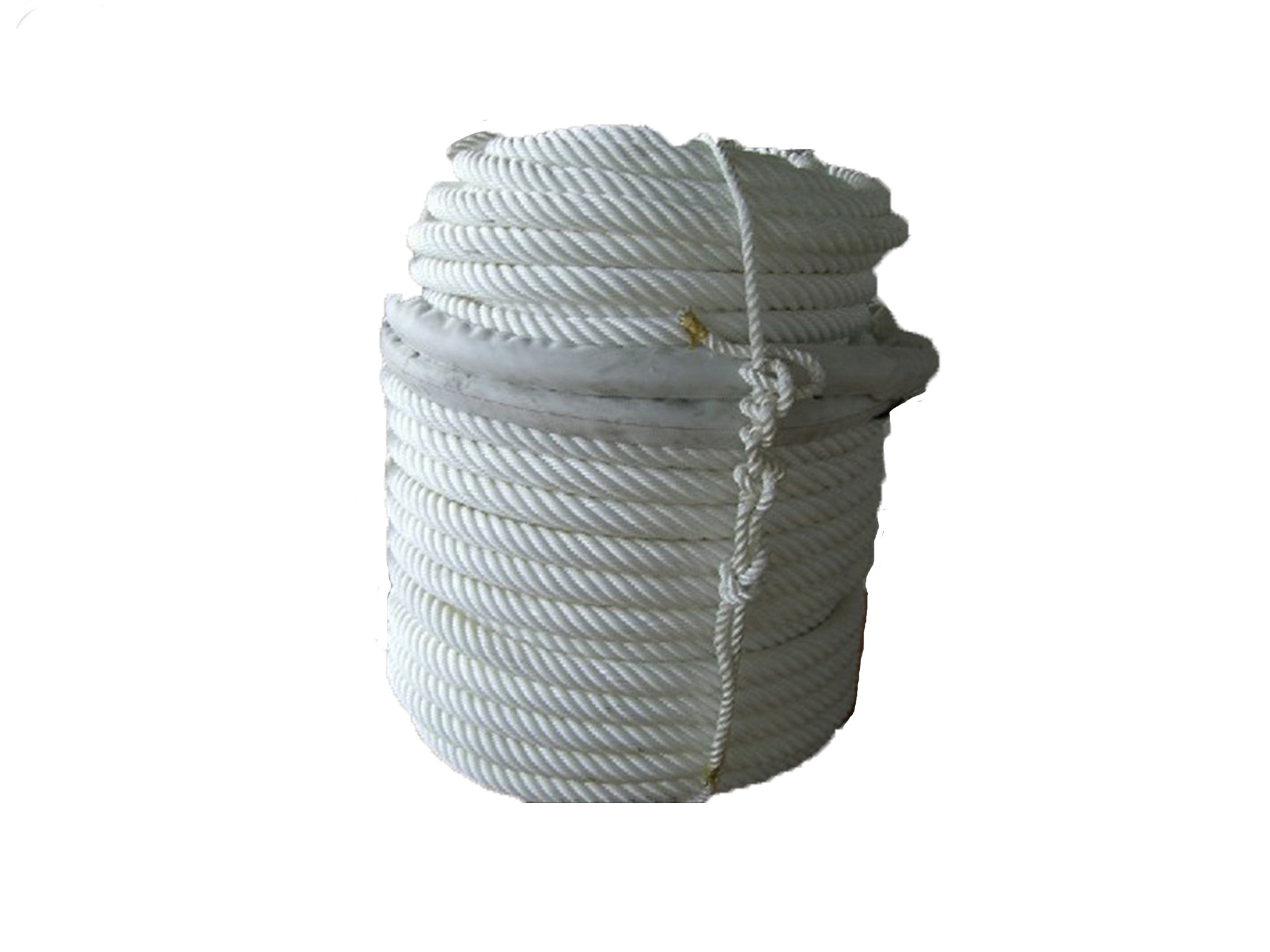 Good Quality Dia 48mm 6" Cir x 220 Mtrs Length 6-Strand Cross Laid White Atlas Mooring Rope For Ship